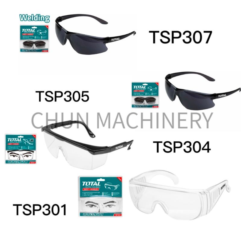 TOTAL SAFETY GOGGLES TSP301/TSP304/TSP305/TSP307 | Shopee Malaysia