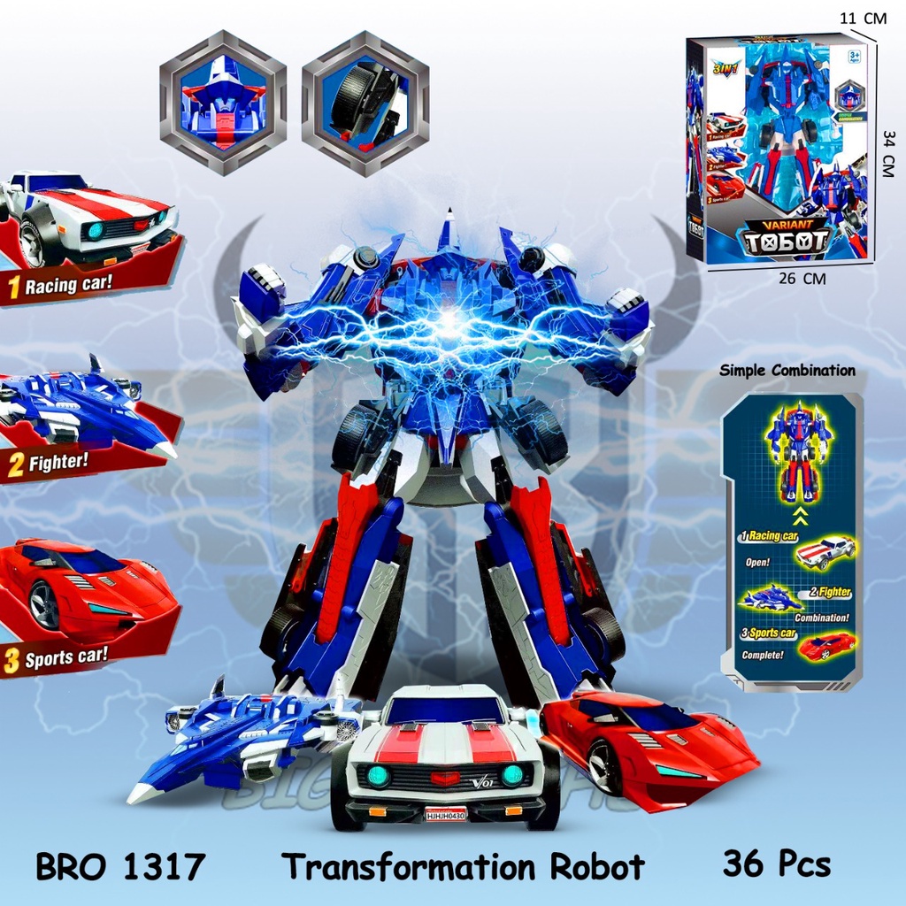 Robot Robotan Transformer Car Turns Into A Children's Toy Robot BRO1317 ...