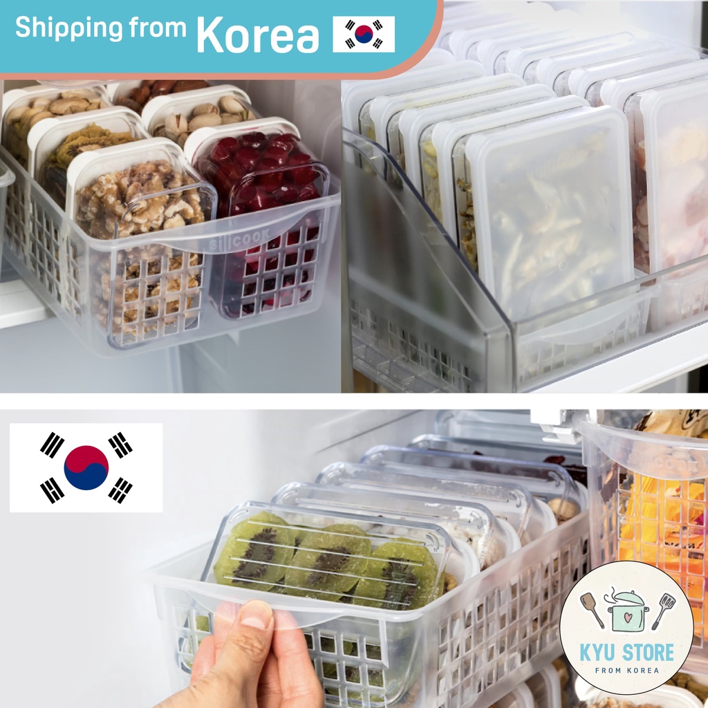 [Made in Korea] Silicook Freezer Storage Container Basket | Fridge ...