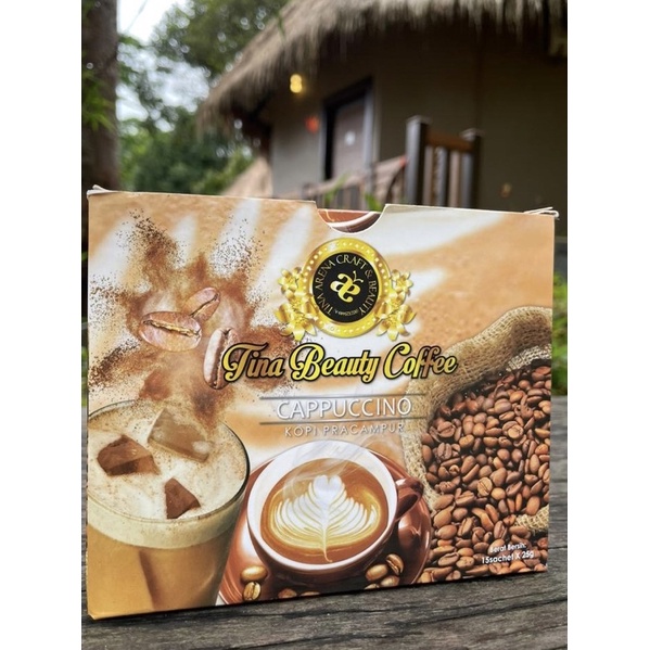 🔥TINA BEAUTY COFFEE CAPPUCINO ( kopi kurus) + FREE SHAKER 🔥 | Shopee ...