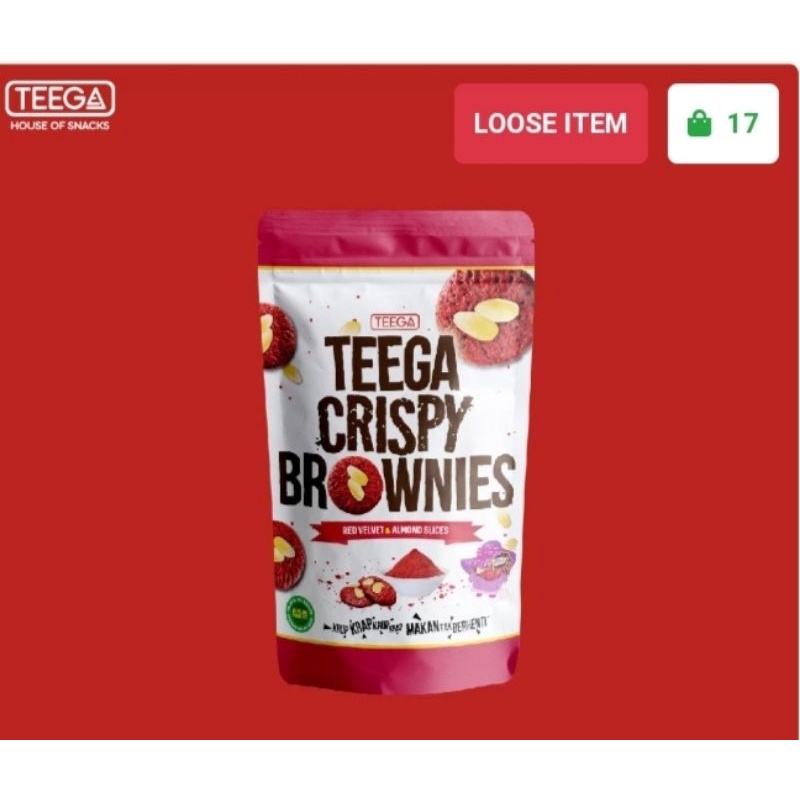 Teega Crispy Brownies red velvet | Shopee Malaysia