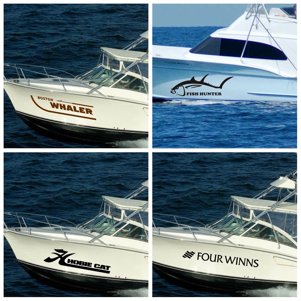 Large Boats Frase Vinyl Stickers for Boat Body Decal Fish Sticker Mural ...