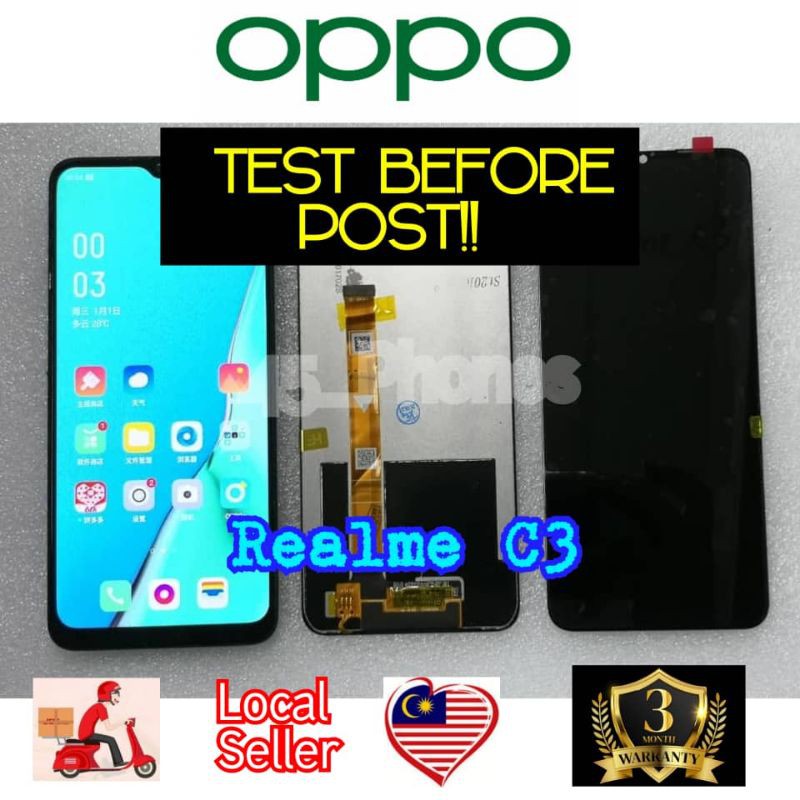 OMP45 (Ready Stock) OPPO RealMe C3 LCD DISAPLAY TOUCHSCREEN DIGITIZER ...