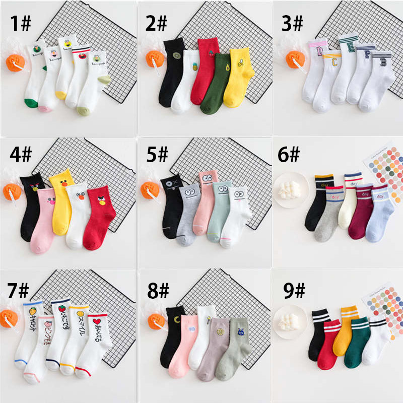 5 Pairs = RM5.99 Fashion Socks Funny Cute Cartoon Knee Loog Socks Women ...