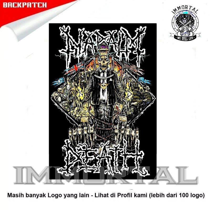Backpatch emblem Big Back jumbo metal Band Cool napalm death | Shopee Malaysia