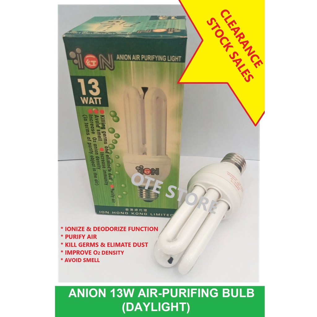 ANION 13W AIR PURIFYING E27 LIGHT BULB (DAYLIGHT) | Shopee Malaysia