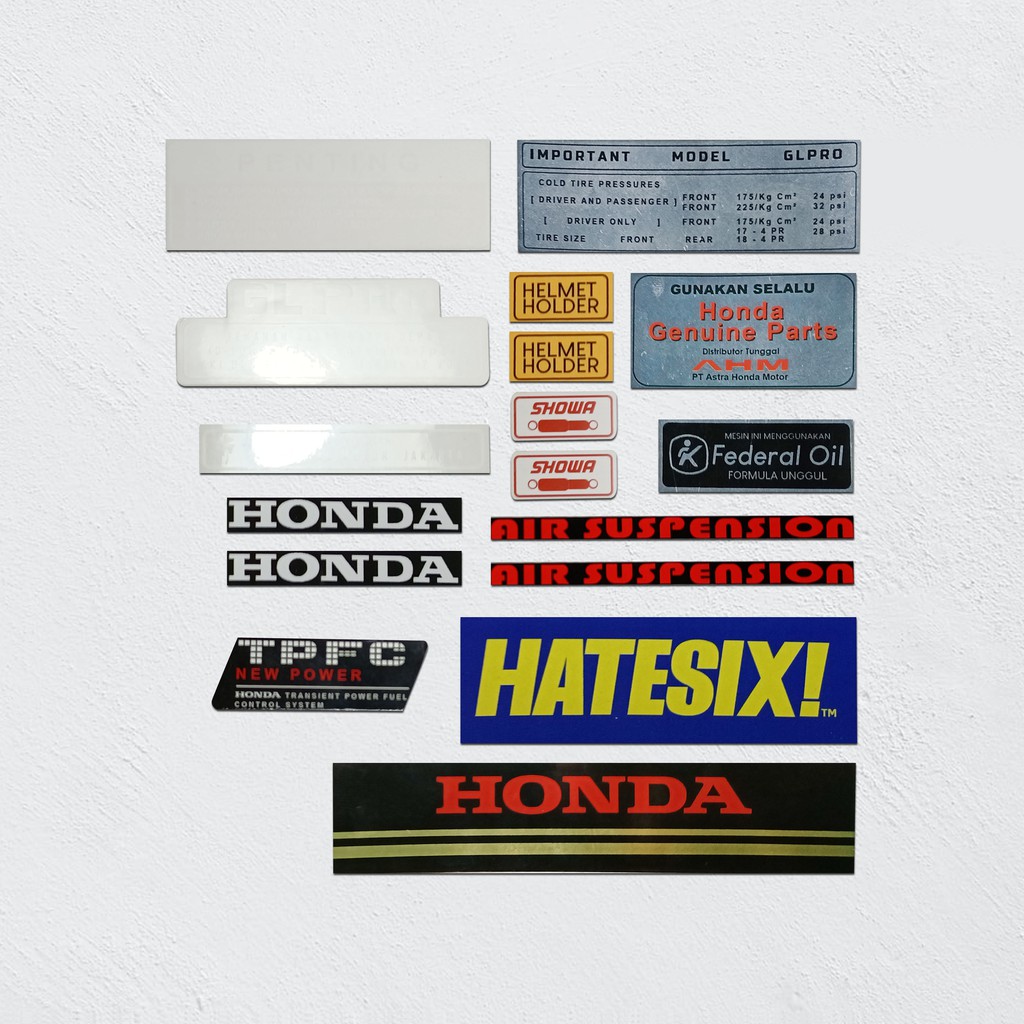 Sticker Complementary Details Honda GL PRO GL MAX GL NEOTECH 100 GL ...