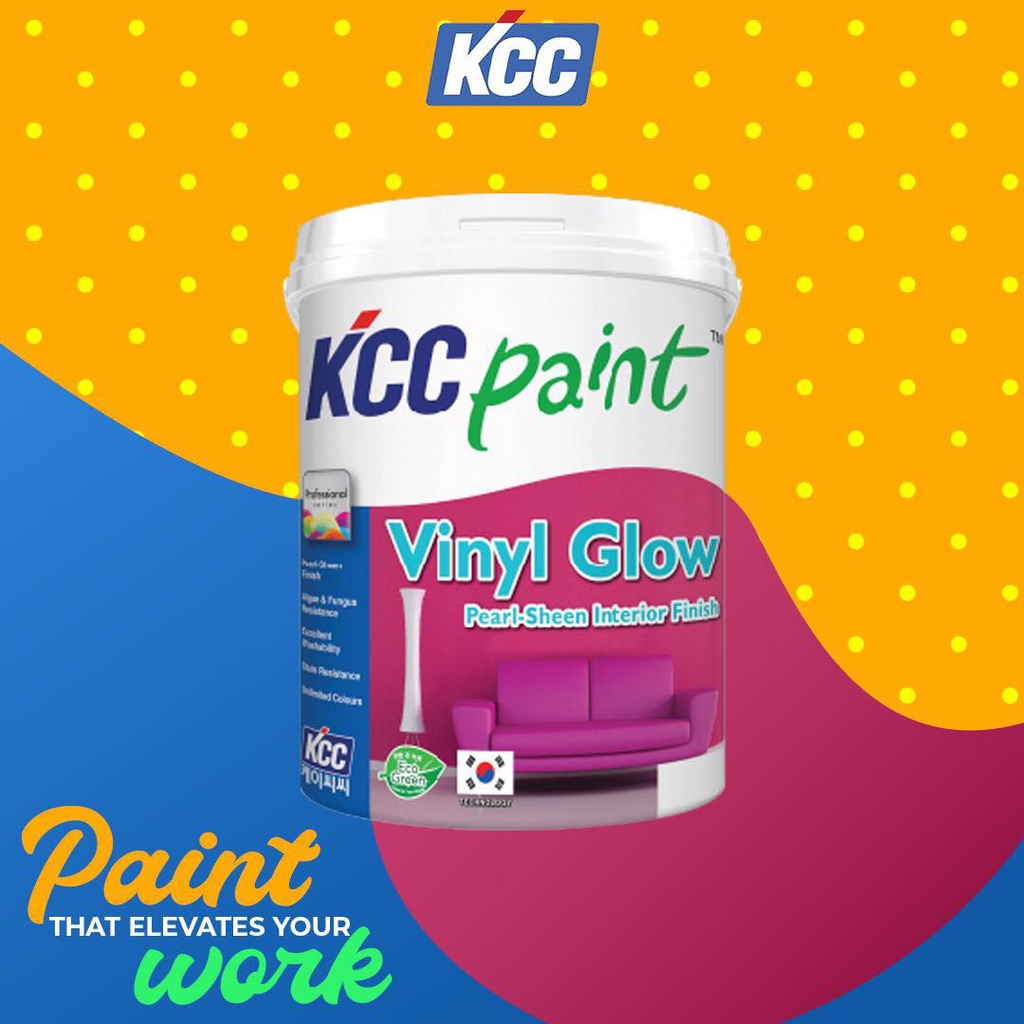 KCC INTERIOR PAINT VINYL GLOW 5 LITER OFF WHITE SERIES PART 1/ CAT ...