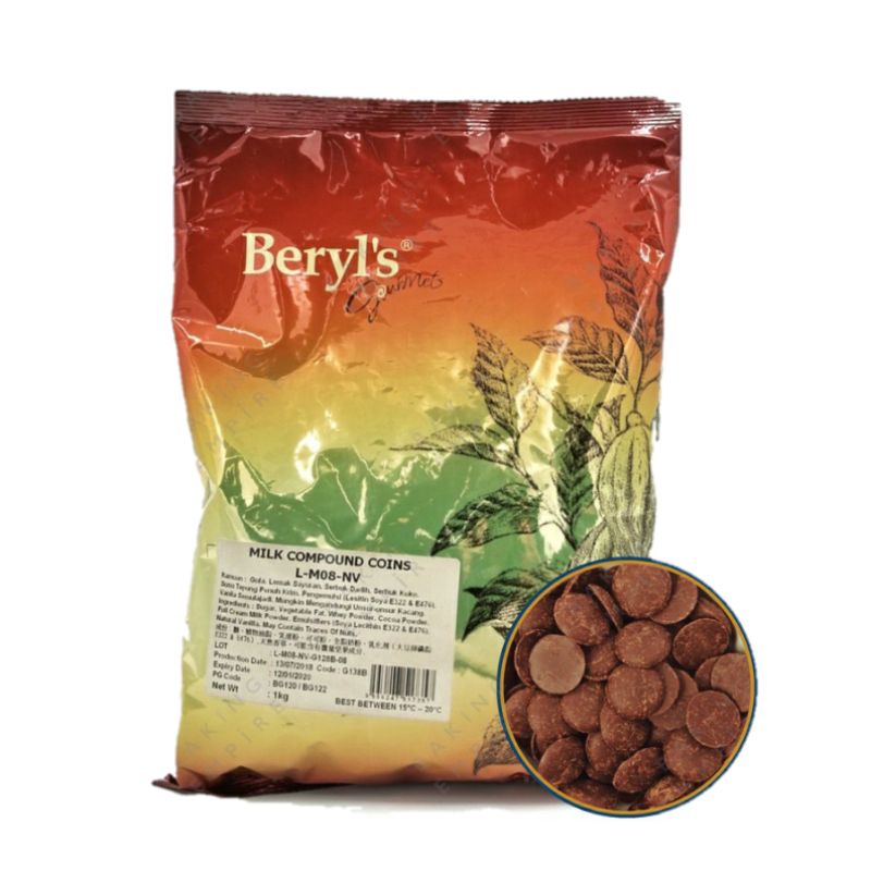 BERYL'S Dark/ Milk/ White Compound Coin 1kg | Shopee Malaysia