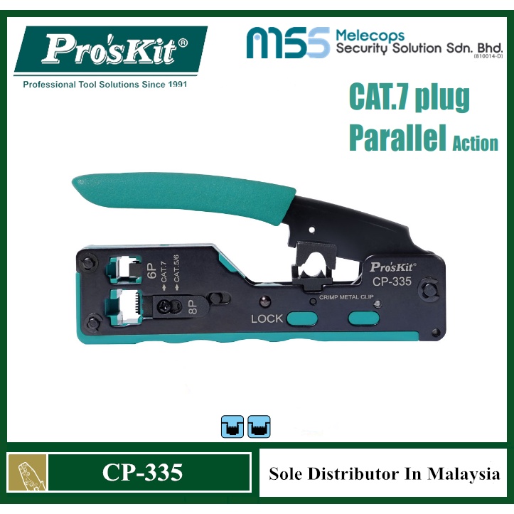 Pro'skit CP-335 CAT.7 Modular Plug Crimping Tool (137mm) | Shopee Malaysia