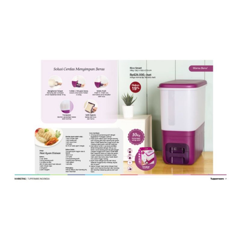 Rice smart 10 kg ORI Tupperware rice storage | Shopee Malaysia