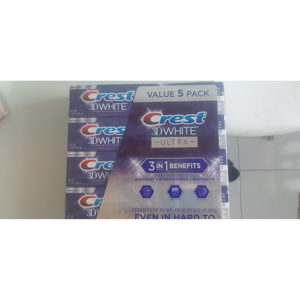 Crest 3D White Vivid Mint Ultra Toothpaste (150g) | Shopee Malaysia