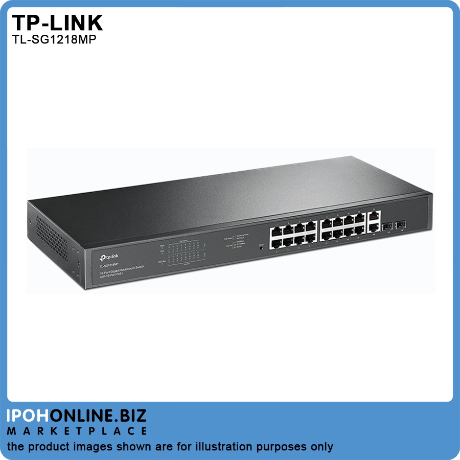 TP-Link TL-SG1218MP 18-Port Gigabit Rackmount Switch With 16-Port PoE+ ...