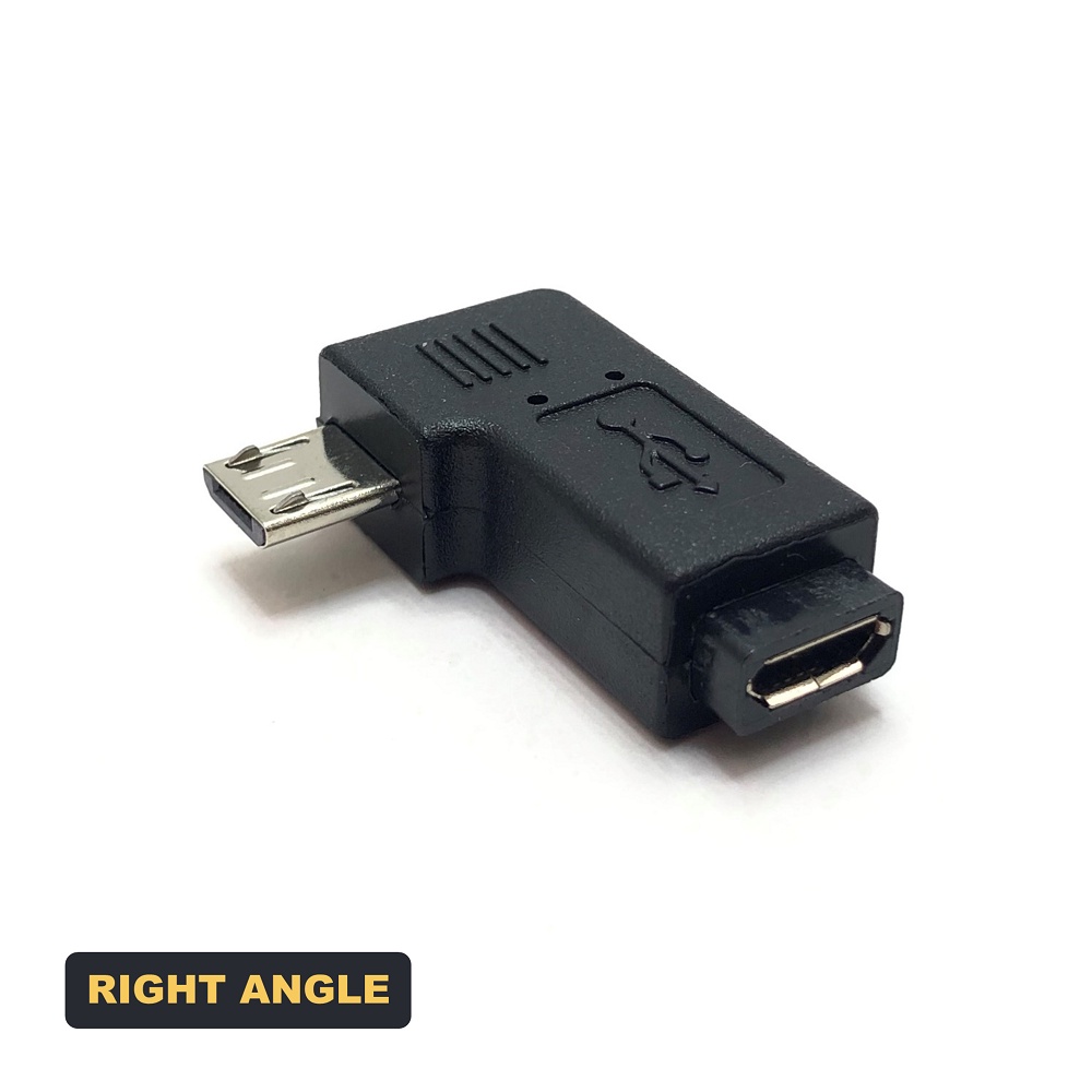 Micro USB 5 Pin Male to Female L Shape Adapter Connector Changer ...