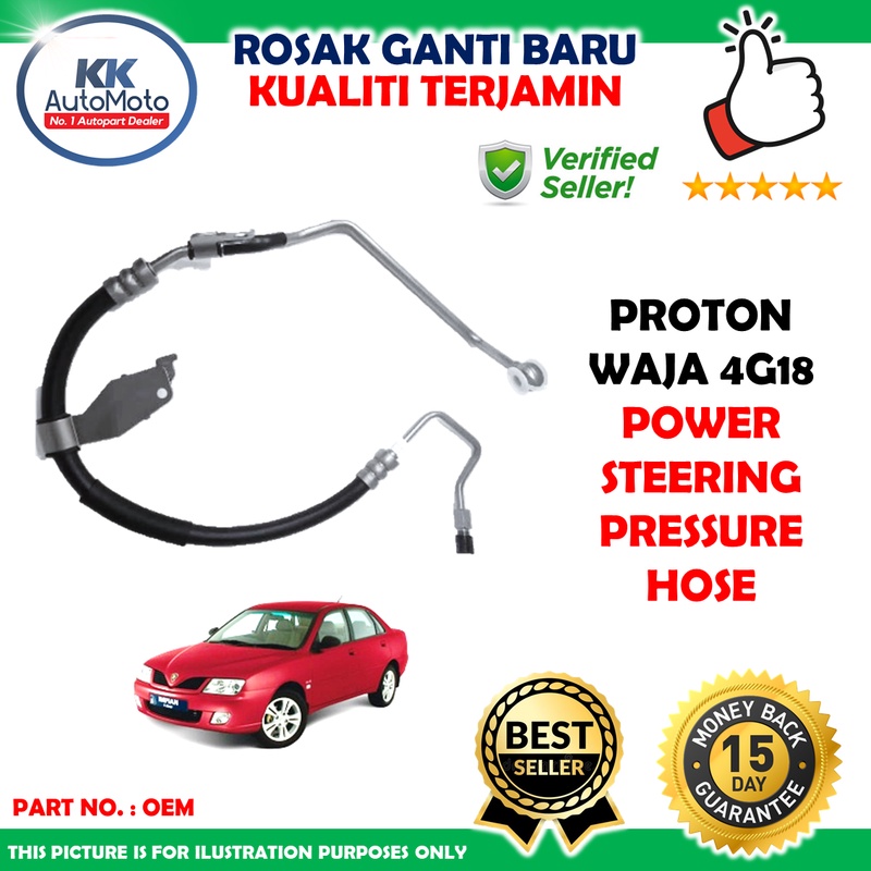 Proton Waja 4G18 MMC Premium Quality Power Steering High Pressure Hose ...