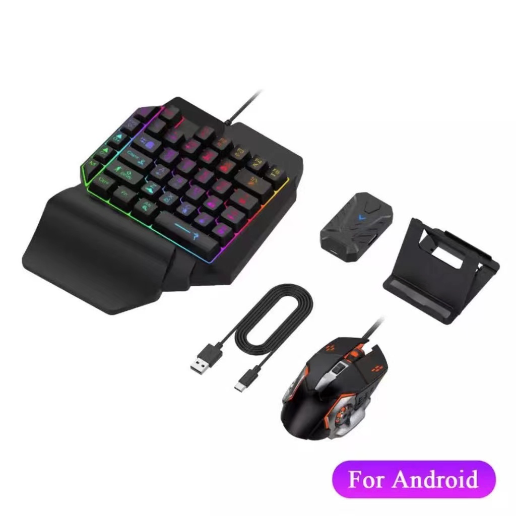 Shipadoo F6 Wired Single Handed RGB Backlight Gaming Keyboard 39 ...