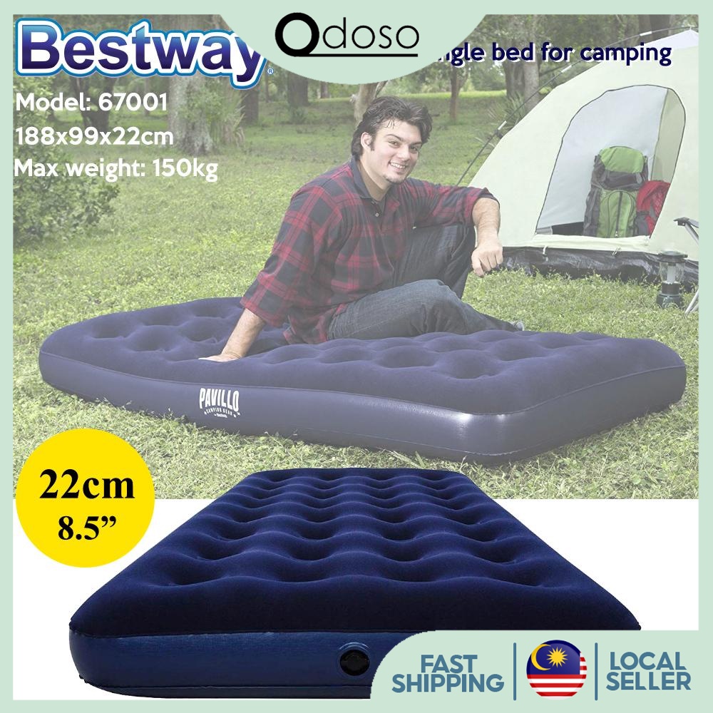 BESTWAY 67001 Portable Premium Series Inflatable Single Bed Air Bed ...