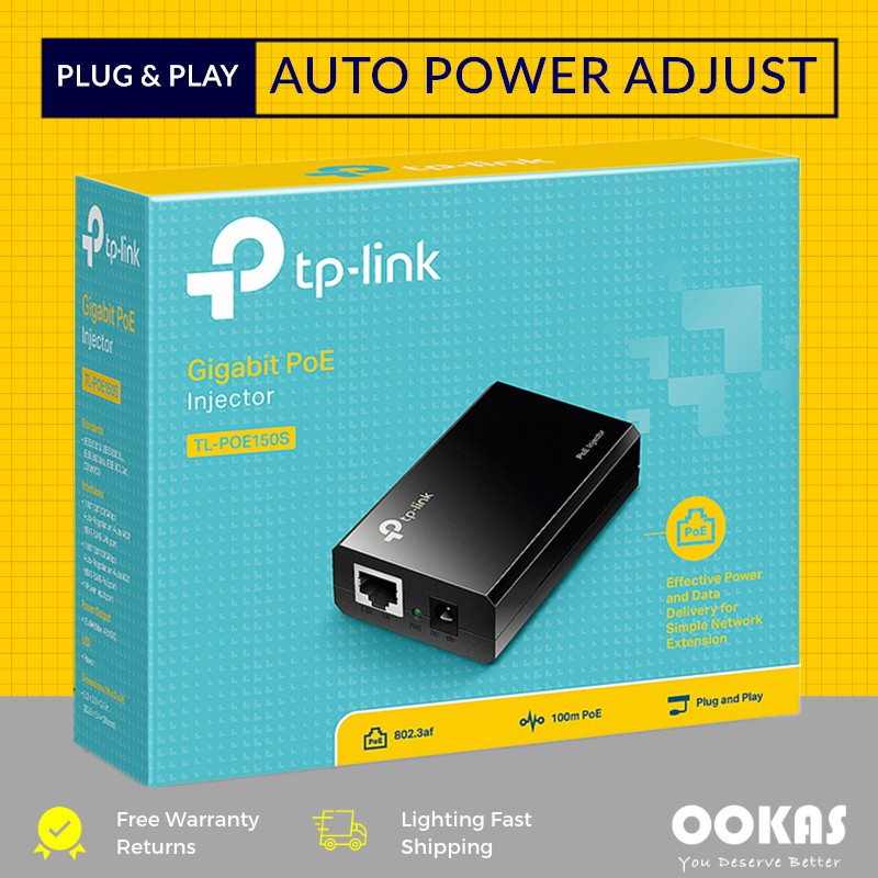 TP-LINK Power over Ethernet POE Injector Adapter TL-POE150S | Shopee ...