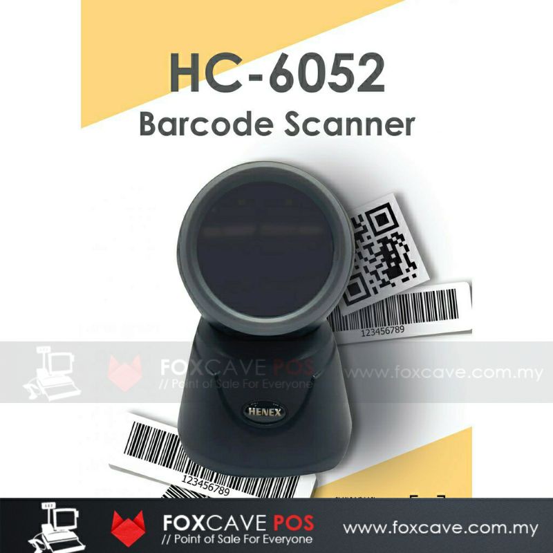 Henex HC-6052 Fast 1D 2D Desktop Barcode Scanner | Shopee Malaysia
