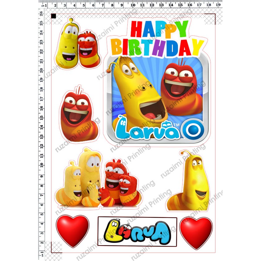 Larva Cake Topper 001 | Shopee Malaysia