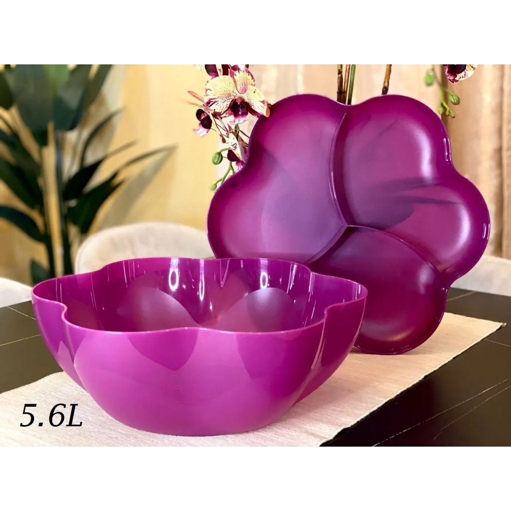 *Ready stock*Tupperware Triple Snack Serving Bowl 2 in 1 Serving Bowl ...