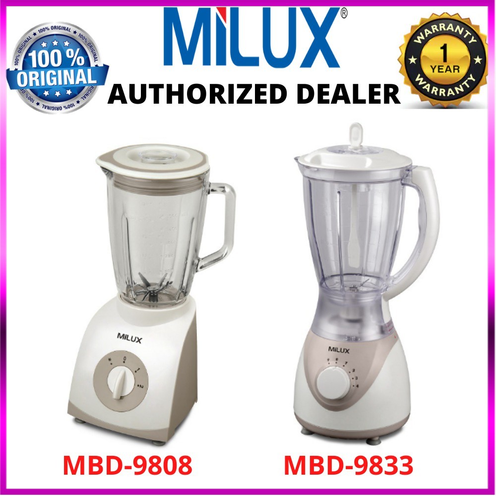 MILUX 2-IN-1 GLASS FOOD BLENDER MBD-9808 MBD-9833 | Shopee Malaysia