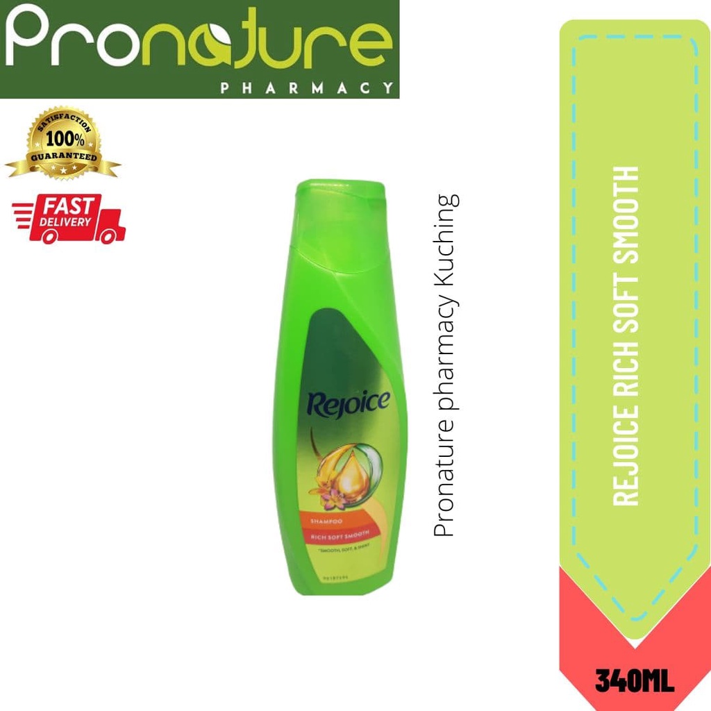 REJOICE HAIR SHAMPOO RICH SOFT SMOOTH 340ML | Shopee Malaysia