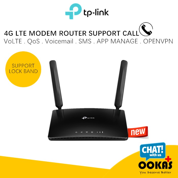 TP-LINK TL-MR6500V N300 4G LTE Telephony Wireless WiFi Modem Router ...