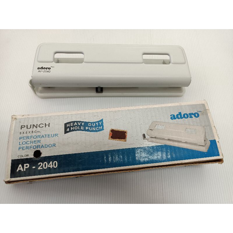 Adoro Ap-2040 H/D 4 Hole Punch / Penebuk 4 Lubang -Old Stock | Shopee ...