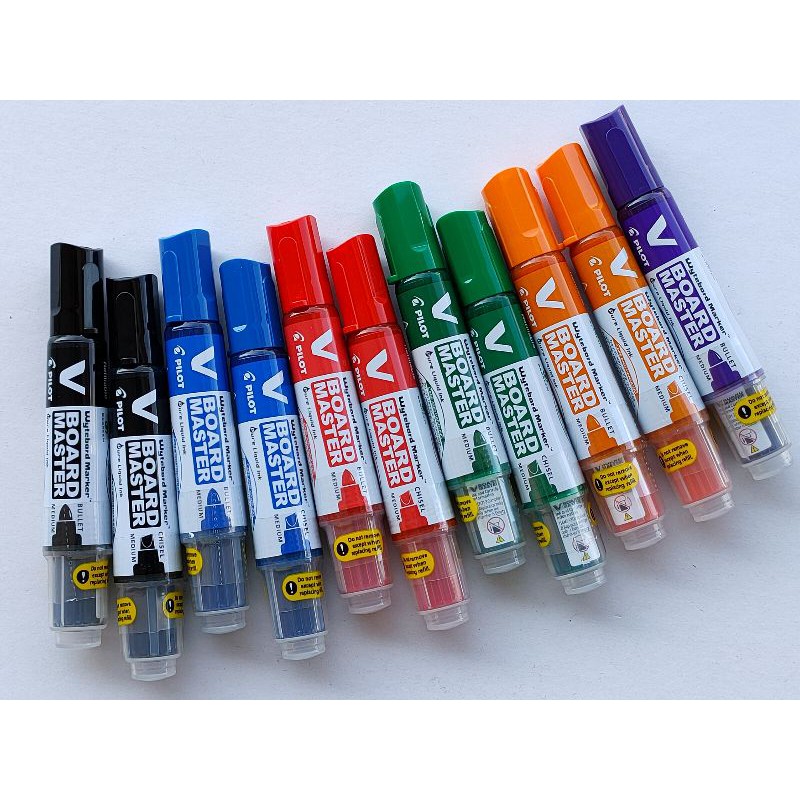Pilot V Board Master Whiteboard Marker Bullet / Chisel Medium | Shopee ...