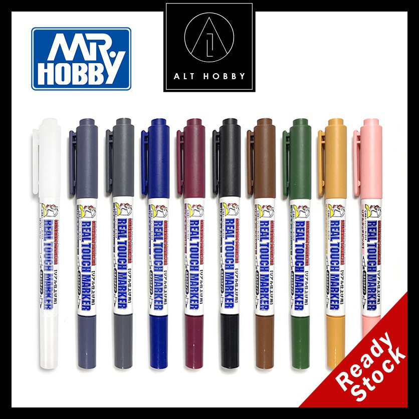 Mr. Hobby Real Touch Marker GM400-GM410 Gundam Marker Real Touch Pen Mr ...