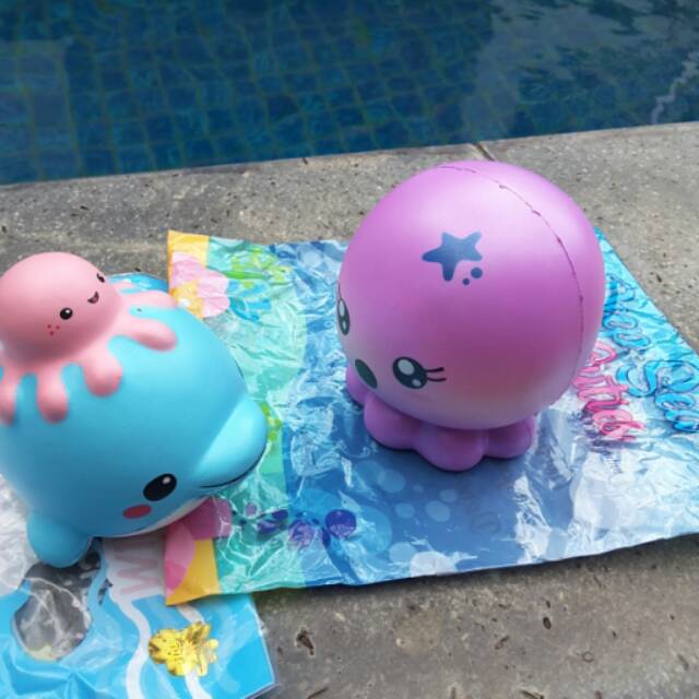 Wimpy dolphin chibi purple octopus cutie creative squishy Toy | Shopee ...