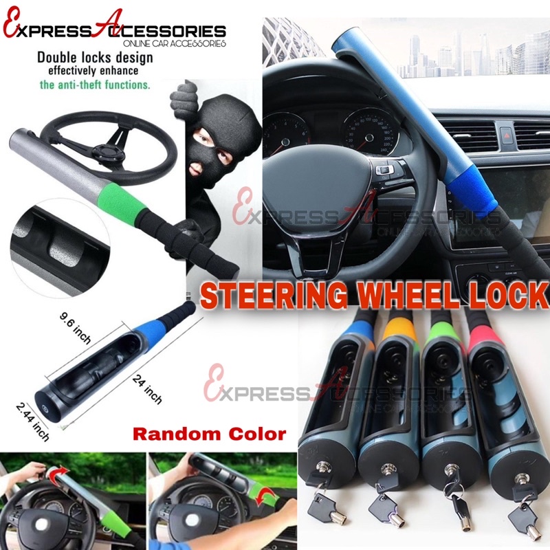 SAFETY 】 1pcs Baseball Bat Car Anti-theft Lock Car Steering Wheel Lock ...