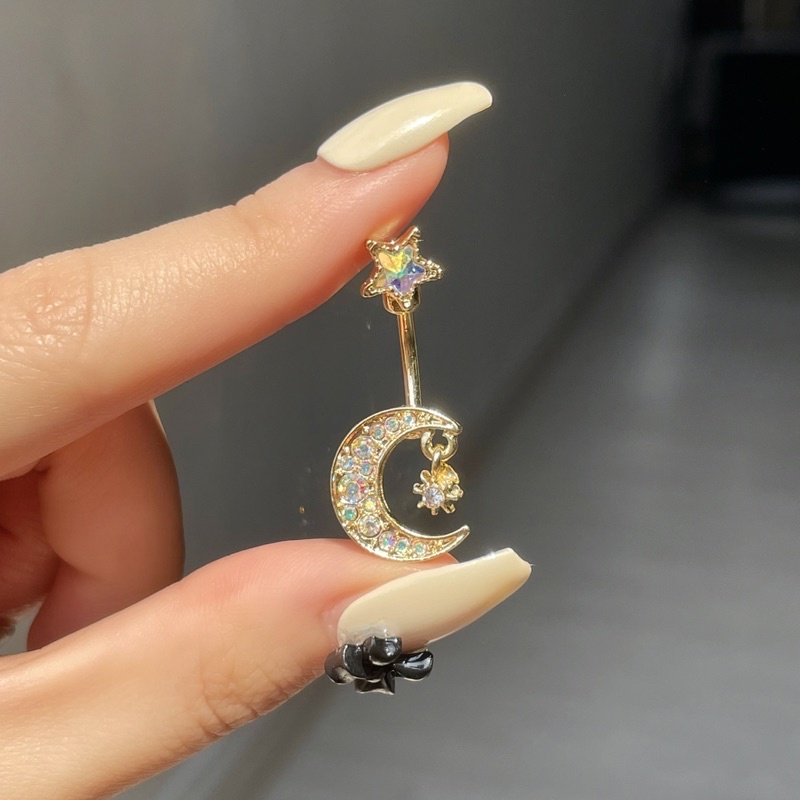 [Ready Stocks] Surgery Grade Stainless Steel Celestial Babe Belly Ring Body Piercing | Shopee ...
