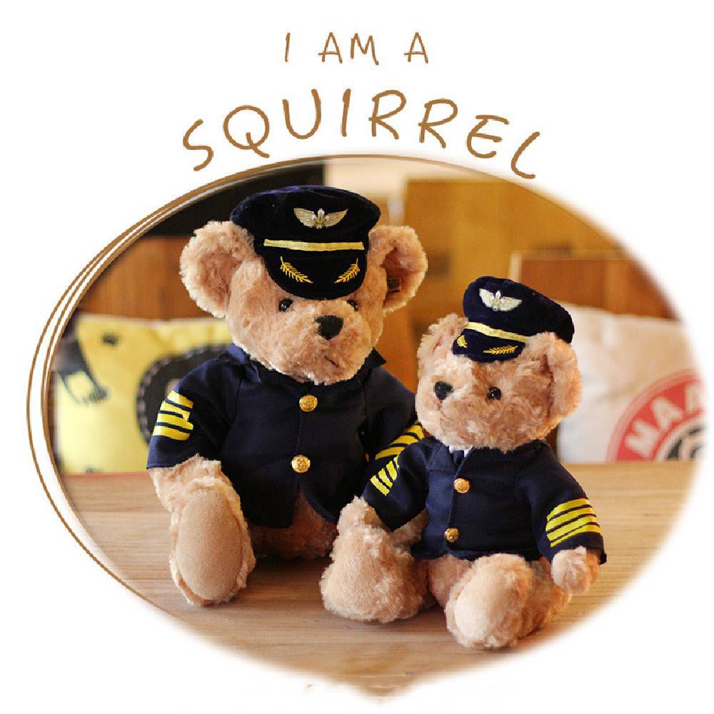 Captain Lovely Teddy Bear Plush Toy For Aviation Collectors All Ages Of ...