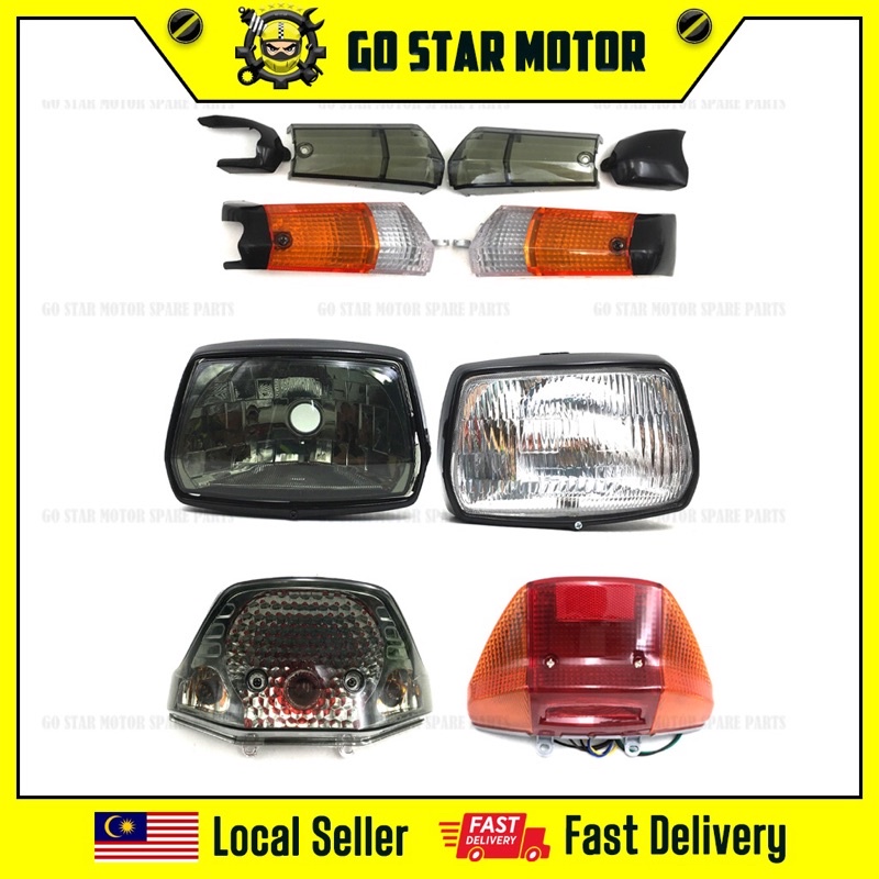 EX5 DREAM EX5DREAM Head Lamp Tail Lamp Signal Set Tinted Smoke Standard STD Lampu Depan Belakang ...