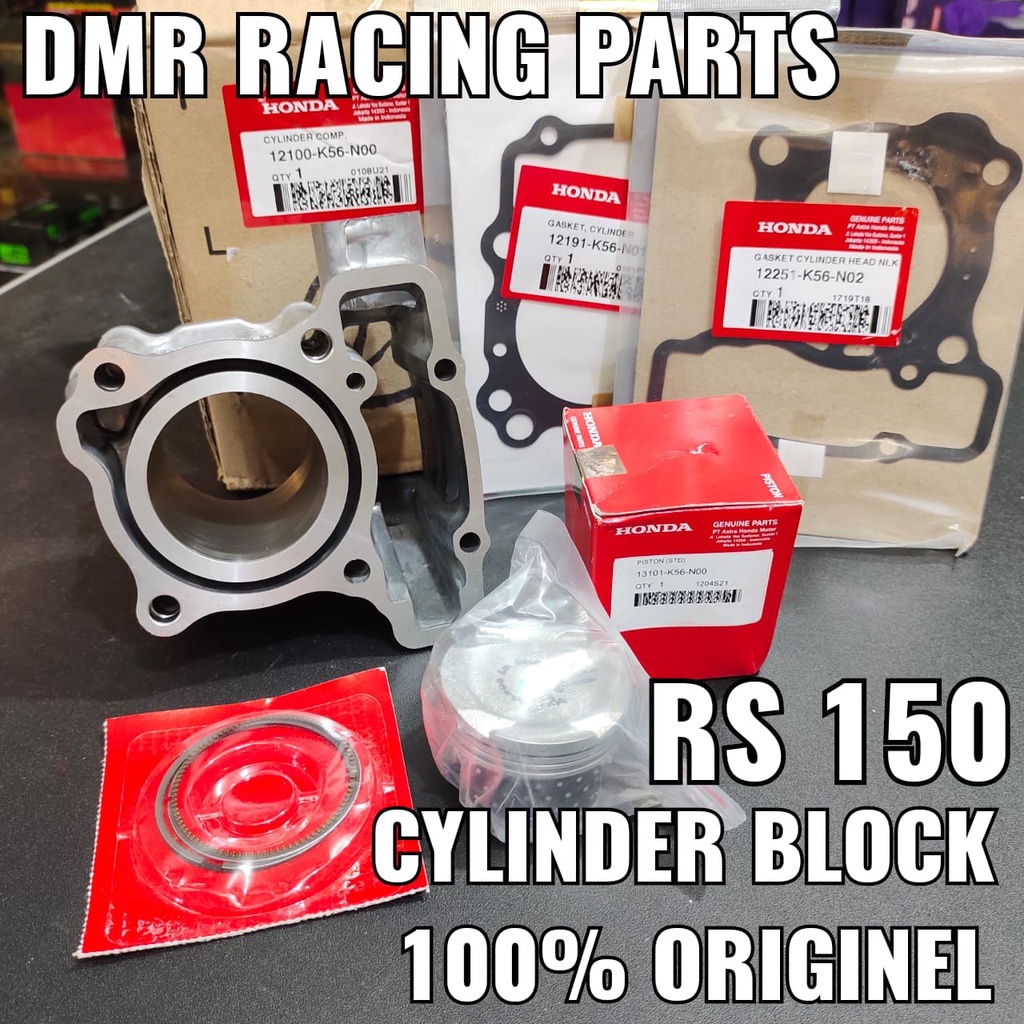 HONDA RS150 CYLINDER BLOCK ( 100% ORIGINEL ) ( BLOCK + PISTON + LINE ...