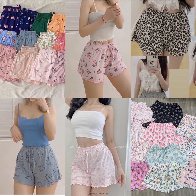Thai shorts and pajamas for home wear made of smooth, cool cotton with ...