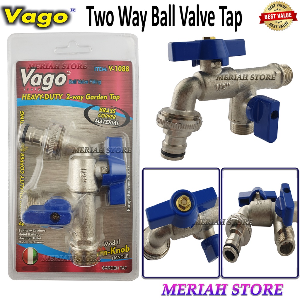 VAGO Two Way Ball Valve Water Tap V1088 | Shopee Malaysia