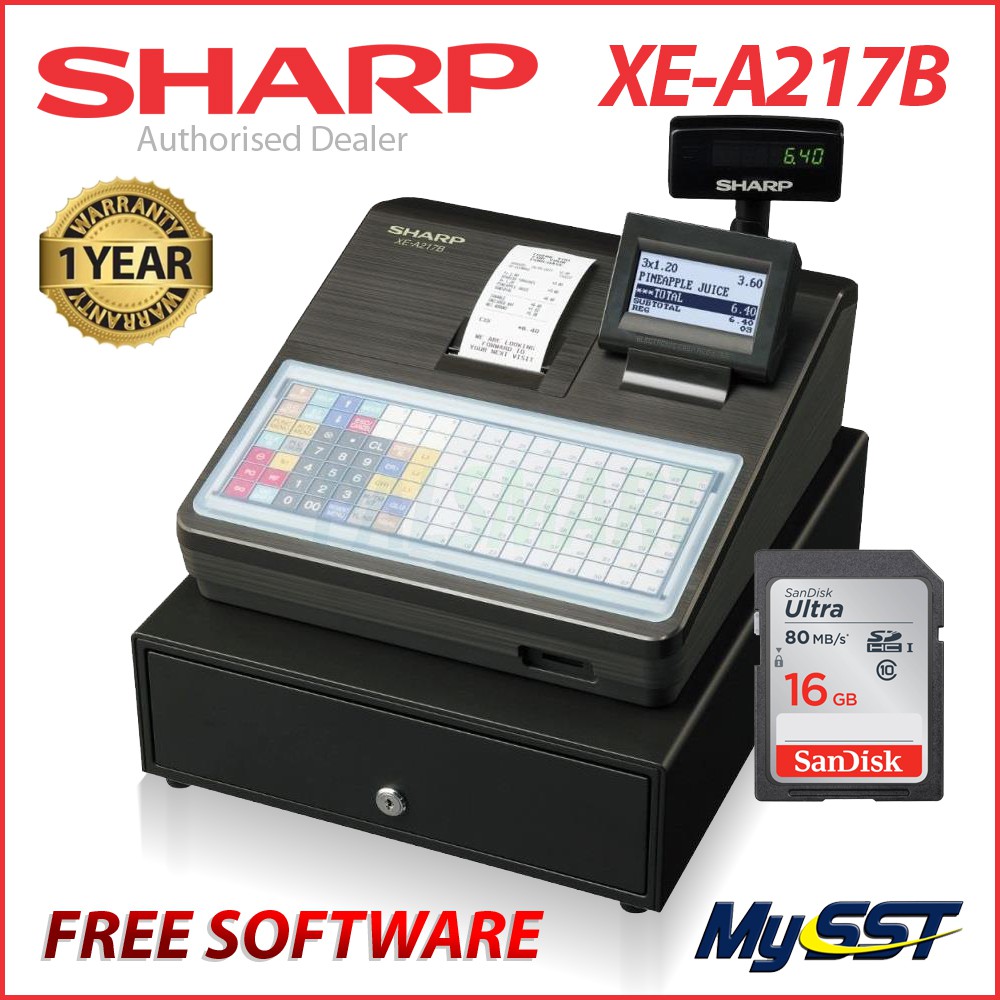 Sharp Cash Register Machine Mesin Cashier Machine XE-A217 / XEA217 / XEA217BK | Shopee Malaysia
