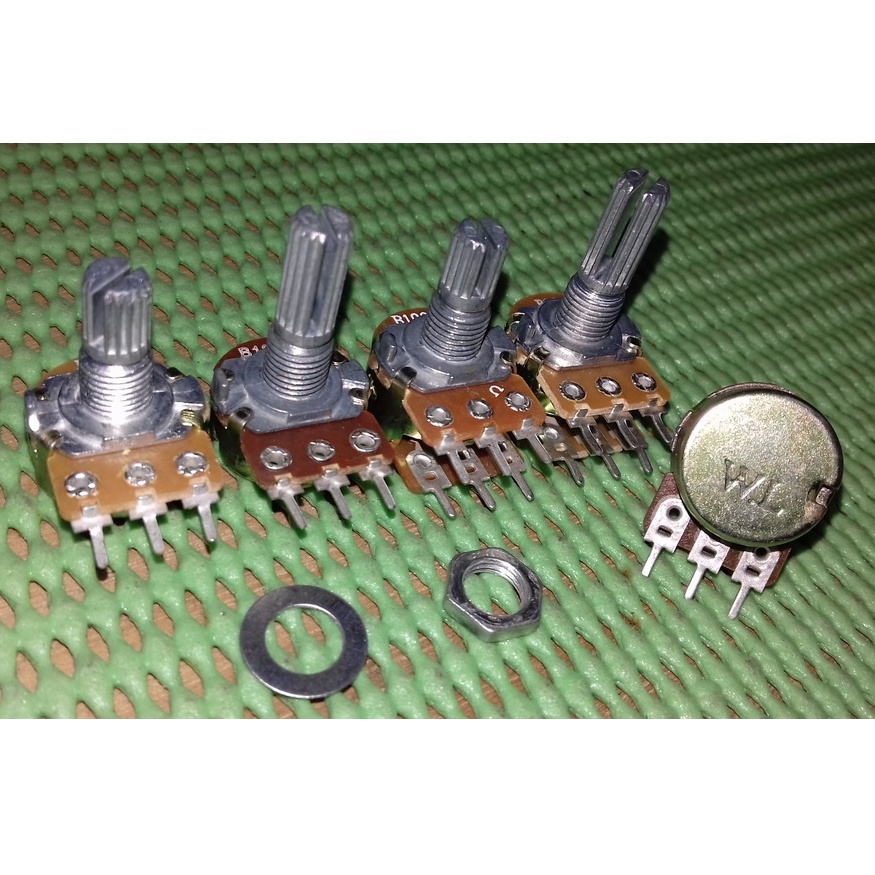 WH148 3PIN 6PIN 1K/2K/5K/10K/20K/50K/100K/250K/500K/1M/ Linear Potentiometer Double Rotary ...