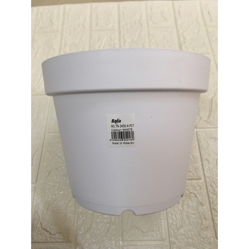 BABA TN 3450 POT WHITE Pasu Plastik Putih Baba Untuk Indoor Dan Outdoor ...