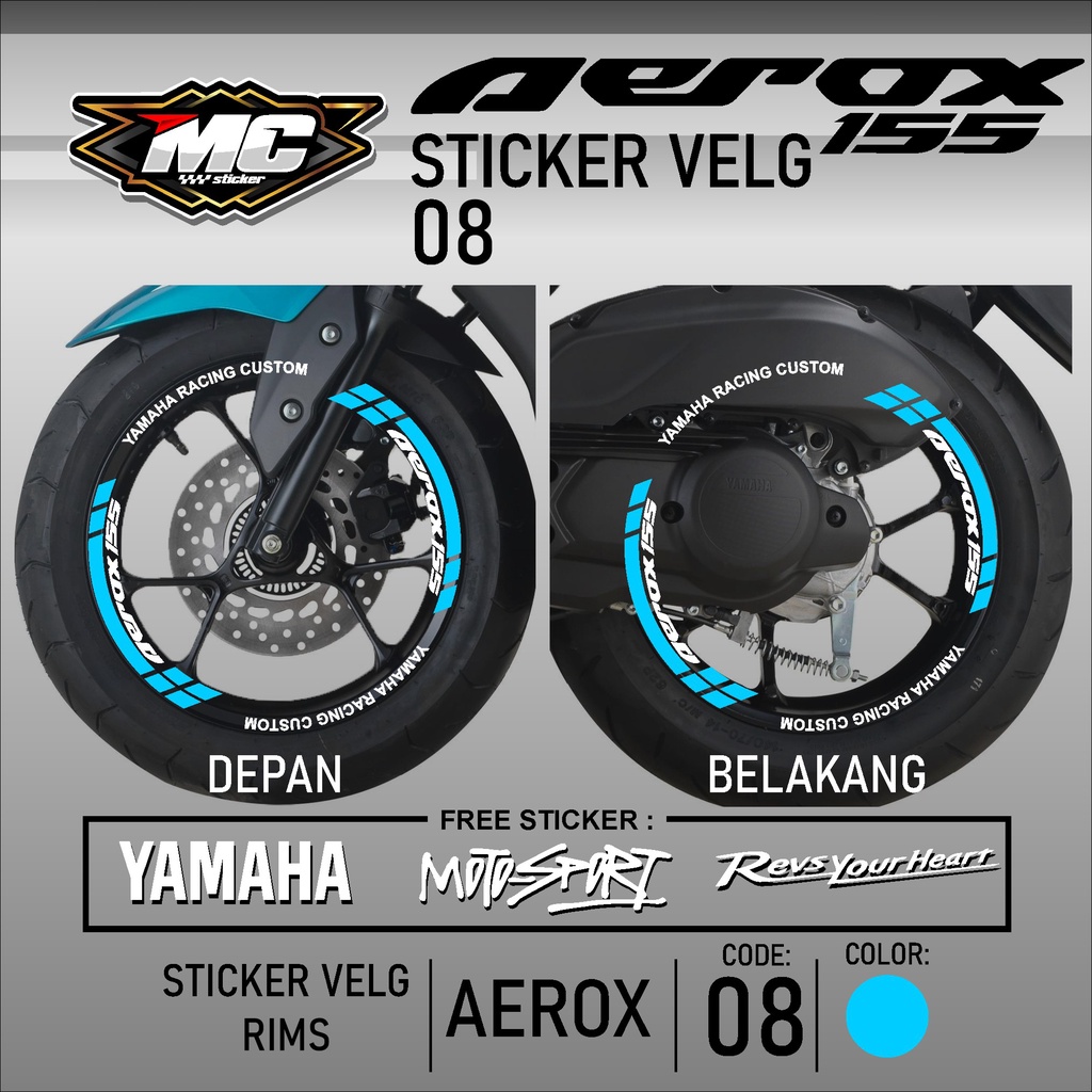 List Of Yamaha AEROX 155 Rims - Motorcycle Accessories Sticker Lis Rims ...