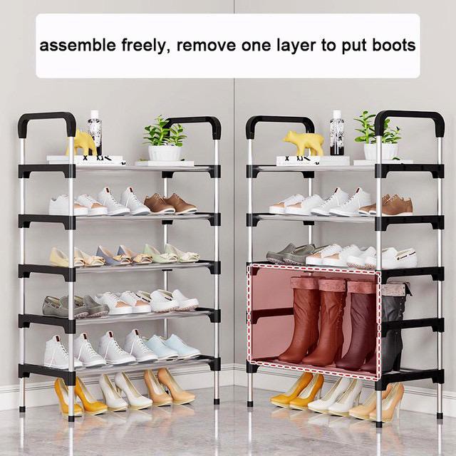 4/5/6 Tier Shoe Rack / Shoes Storage/ ShoBox Cabinet Kotak foldable ...
