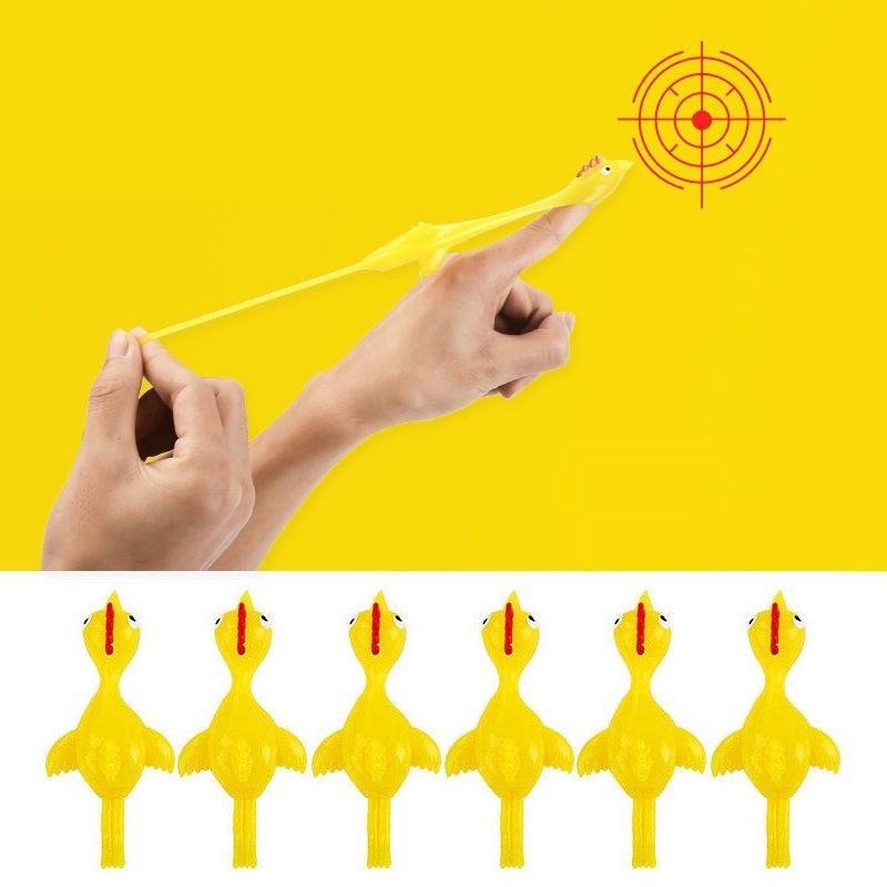Tiktok wall stick finger game childhood Ejection Chicken indoor rubber ...