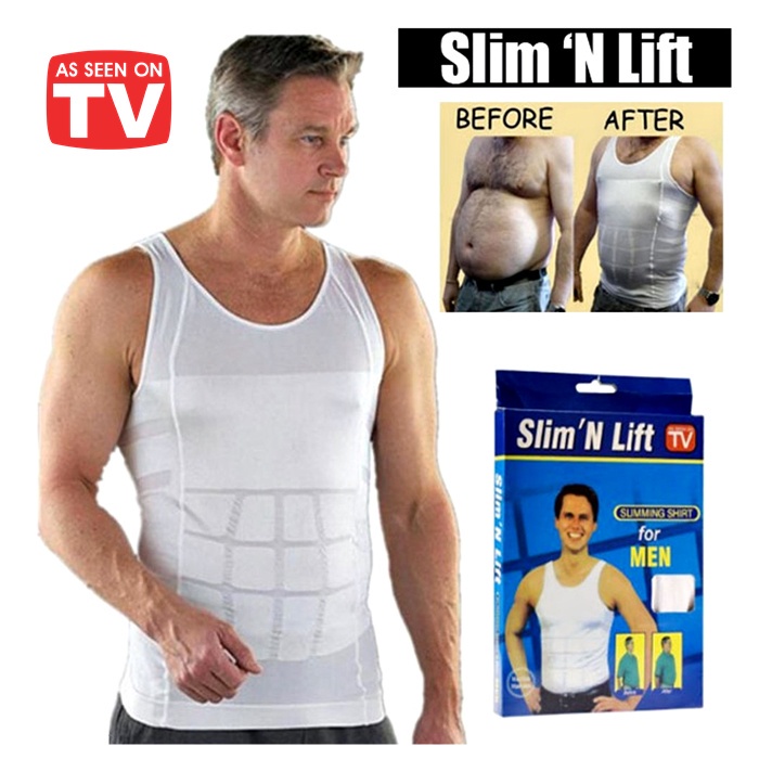 Slim 'N Lift Men Body Shaper Slimming Vest | Shopee Malaysia