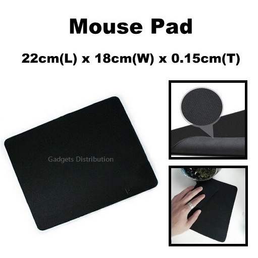 Plan Solid Pure Color 22*18cm 22x18cm 22cm 18cm Thickness 0.15cm Black Mousepad Mouse Pad Mat ...