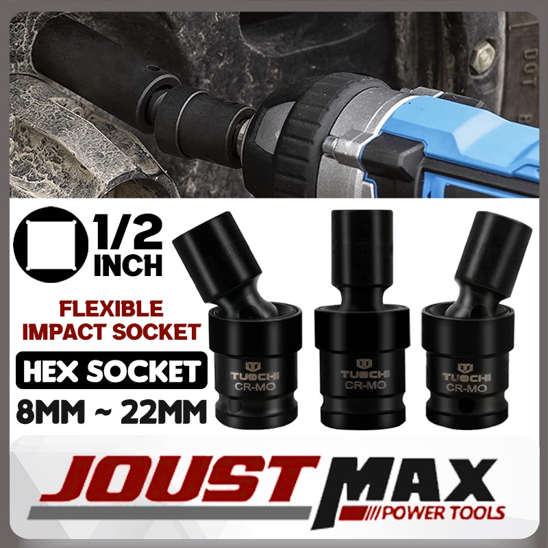 1/2 INCH FLEXIBLE IMPACT BOX HEX SOCKET IMPACT WRENCH ADAPTER 8MM TO ...