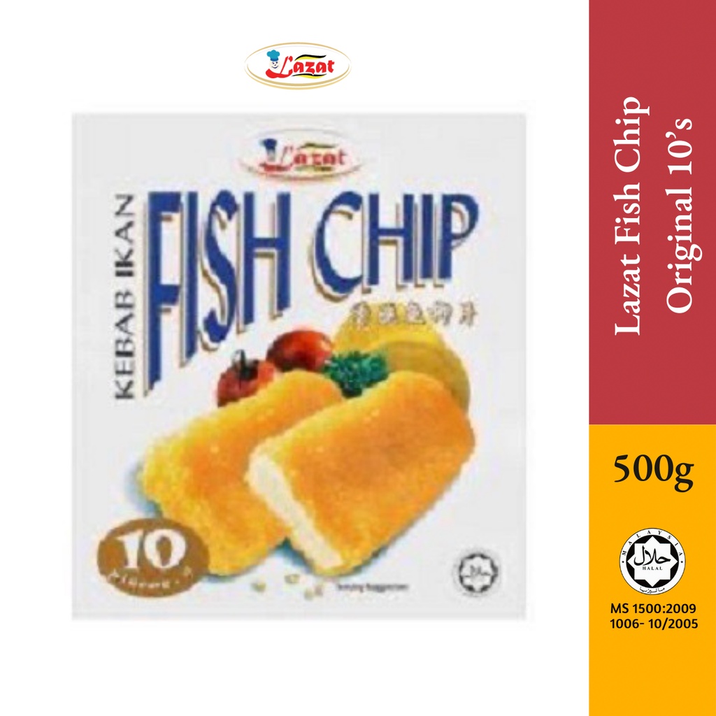 Lazat Fish Chip Original Frozen (10pcs/500g) | Shopee Malaysia