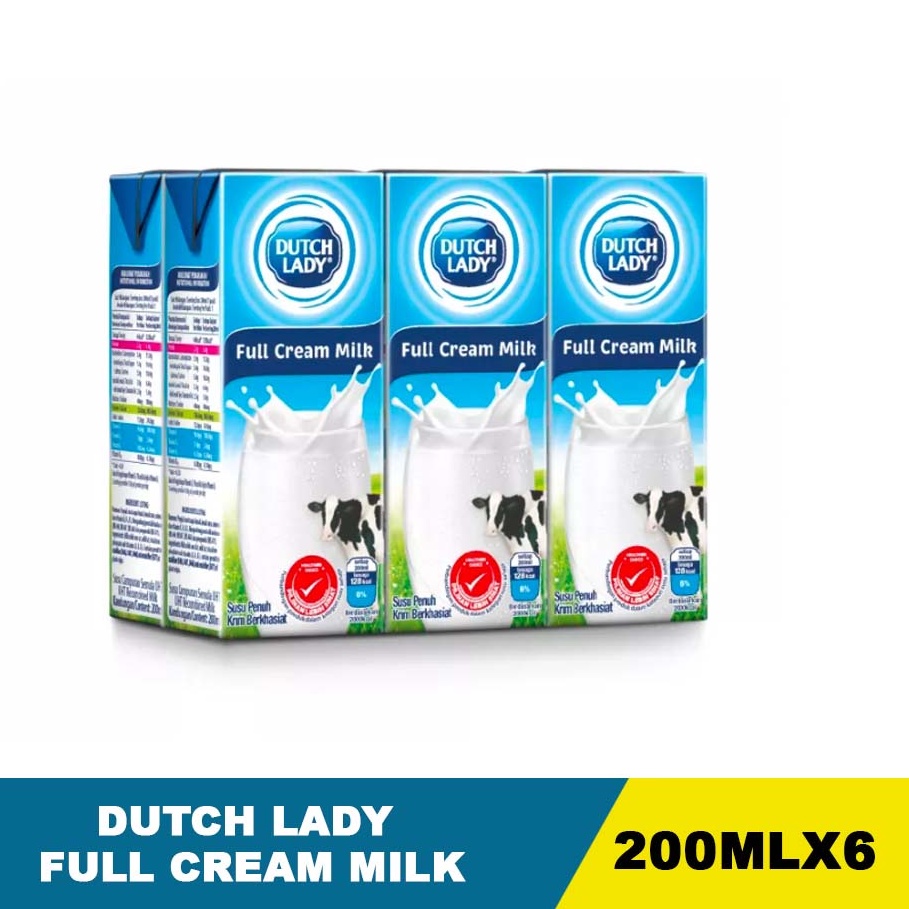 Dutch Lady Full Cream UHT Milk (Asst) 6x200ml | Shopee Malaysia